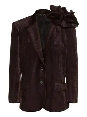 Magda Butrym Long Sleeve Suit Jacket - Brown