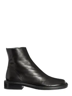 Proenza Schouler Round Toe Zip Up Ankle Boots - Black
