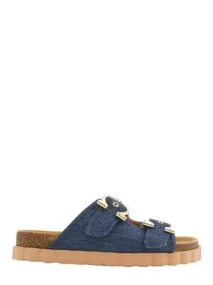 FERRAGAMO Gancini Sporty Sandals - Denim