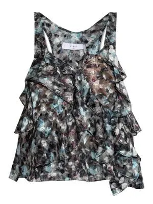 IRO PARIS Sleeveless Ruffle Top - Black