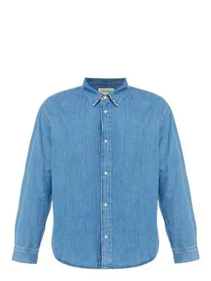 FRAME Buttoned Cotton Shirt - Blue