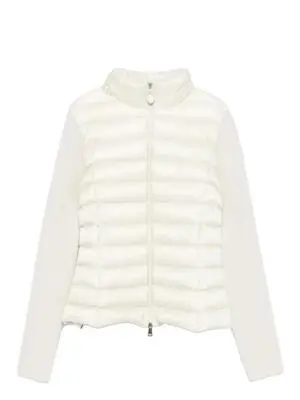 Moncler Long Sleeve Down Filled Coat - White