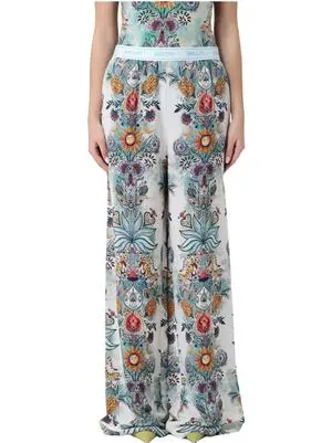 Just Cavalli Printed Wide Leg Pants - Gray