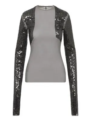 Rick Owens Sequined Top - Dust Bronze