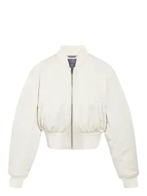 Balenciaga Cropped Bomber Jacket - Ivory