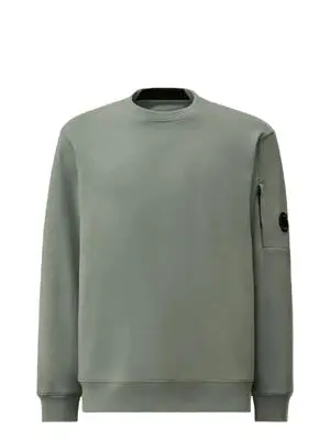 C.P. COMPANY Zip-pocket Cotton Sweatshirt - Silver-blue