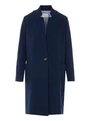 CIRCOLO 1901 Single-breasted V-neck Coat - Black