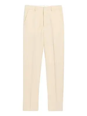 Ami Pleated Wool Trousers - Ivory