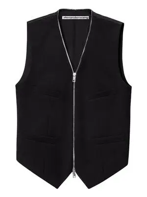 Alexander Wang Zip-up Gilet - Black