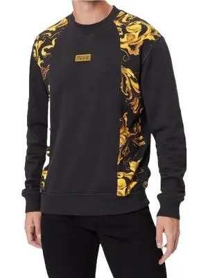 Versace Paneled Crewneck Sweatshirt - Black