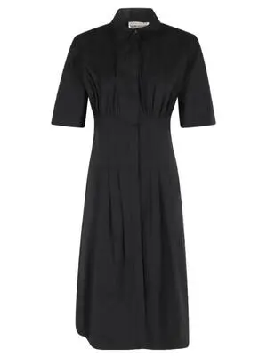 SEMICOUTURE Short-sleeved Shirt Dress - Black