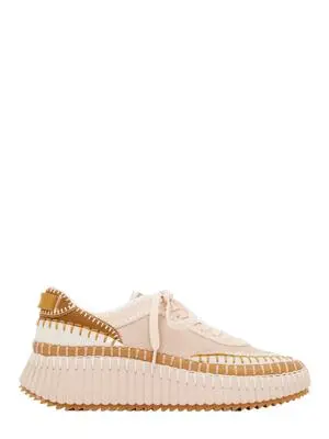 Chloé Nama Lace-up Sneakers - Maple Leaf Powder