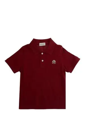 Moncler Short-sleeved Collared Polo Shirt - Red