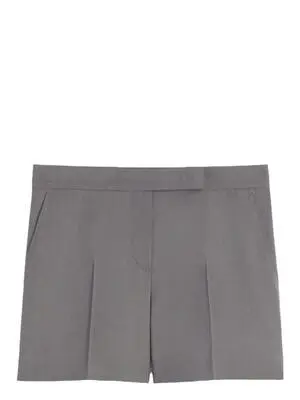 Max Mara Tailored Button Shorts - Medium Gray
