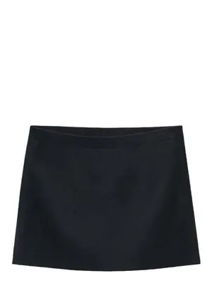 Alexander Wang Knit Logo Mini Skirt - Black