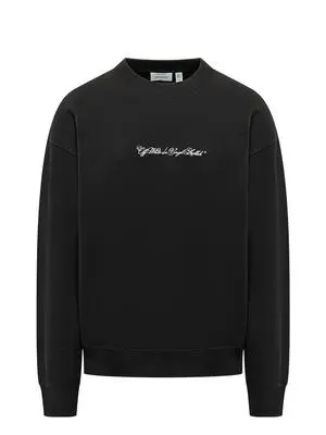 Off-White Script Arrow Skate Crewneck Sweatshirt - Black