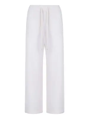 Elisabetta Franchi Cashmere Blend Drawstring Trousers - White
