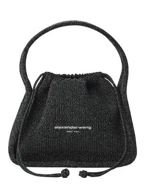 Alexander Wang Ryan Small Knit Tote Bag - Reflective Charcoal Gray