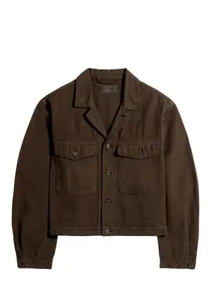LEMAIRE Cropped Trucker Jacket - Cacao