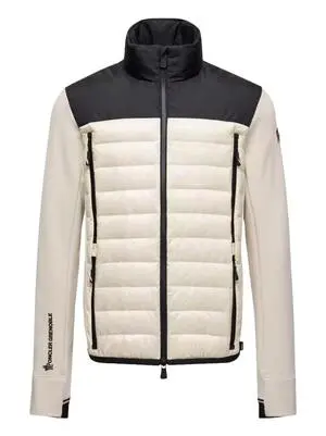 Moncler Polartec Zip-up Jacket - Beige And Black