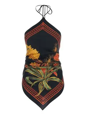 Blumarine Floral Halterneck Top - Multi-color