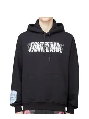 Alexander McQueen Fantasma Slogan Print Hoodie - Black