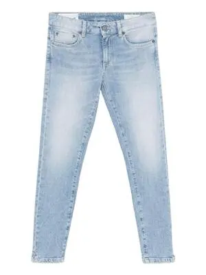 DONDUP Light Wash Slim Fit Jeans - Jeans With Belt Loops