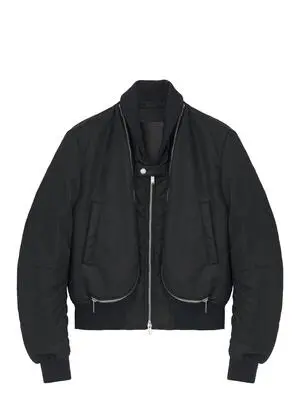Alexander McQueen Double-zip Bomber Jacket - Black