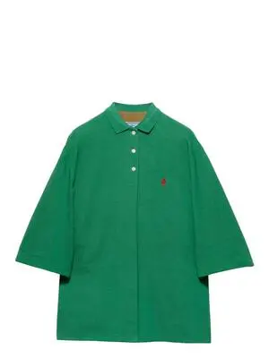 Prada Boxy Piqué Jacket - Green