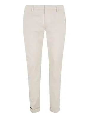 DONDUP Trousers With Belt Loops - White