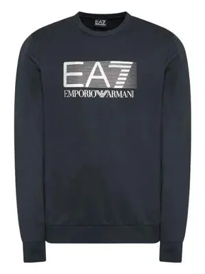 EA7 Round Neck Logo Sweatshirt - Black