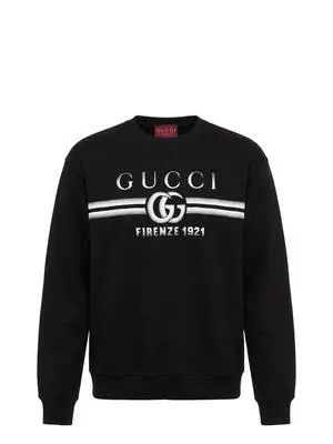 Gucci Cotton Jersey Printed Sweatshirt - Black