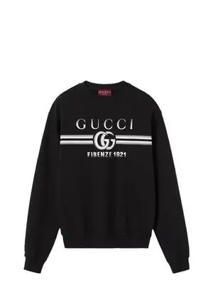 Gucci Cotton Jersey Printed Sweatshirt - Black