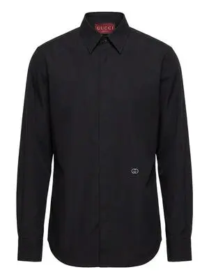 Gucci Piece Dyed Poplin Shirt - Black