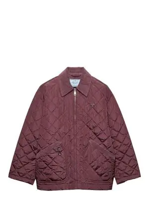 PRADA Prada Re-Nylon Quilted Jacket With Velvet Collar