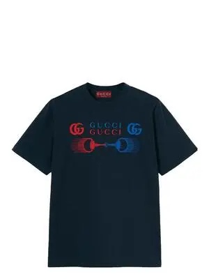 Gucci Jersey Printed T-shirt - Navy