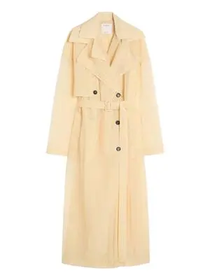 Sportmax Belted Buttoned Trench Coat - Vanilla