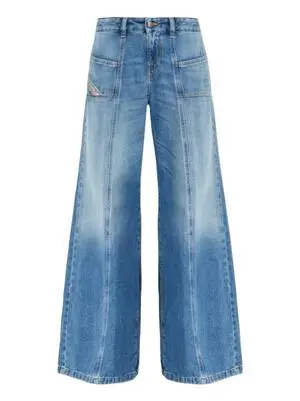 DIESEL® Belt Loop Wide-leg Jeans - Blue