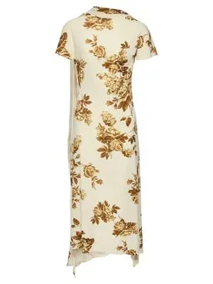 Magda Butrym Floral Cut-out Maxi Dress - Cream