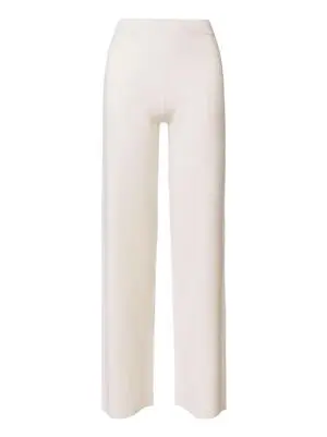 Fabiana Filippi Ribbed Wide-leg Knit Pants - White
