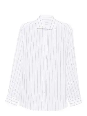 Brunello Cucinelli Striped Shirt White