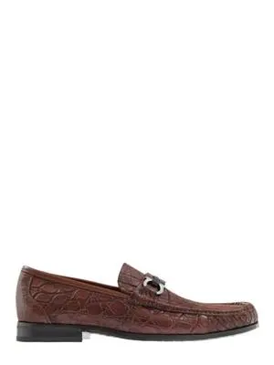 FERRAGAMO Gancini Ornament Moccasins - Chocolate-colored