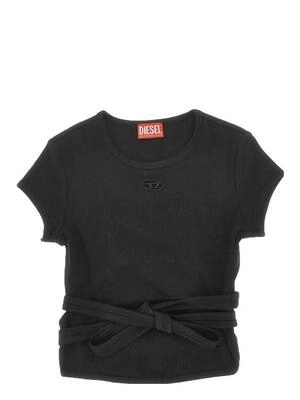 DIESEL® Diesel "Bunny Tail S-1" T-Shirt With Oval D Logo Detail No