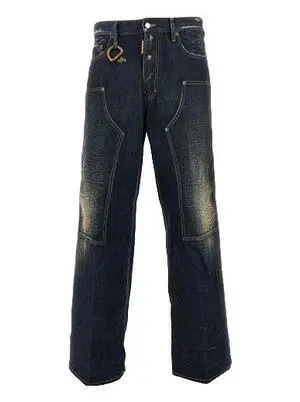 Dsquared2 D-ring Distressed Loose-fit Jeans - Black