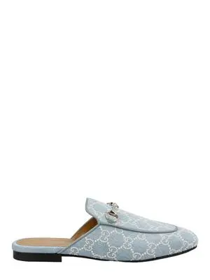 Gucci Gucci Monogrammed Slip-On Loafers Gray
