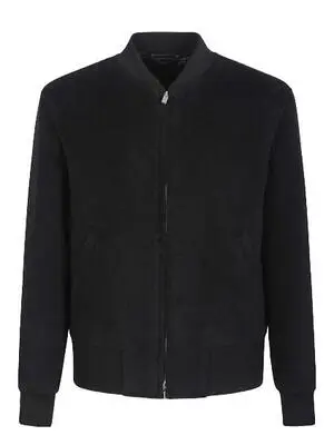LARDINI Zip-front Bomber Jacket - Black