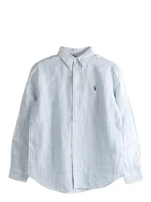 Ralph Lauren Striped Long Sleeve Shirt - White