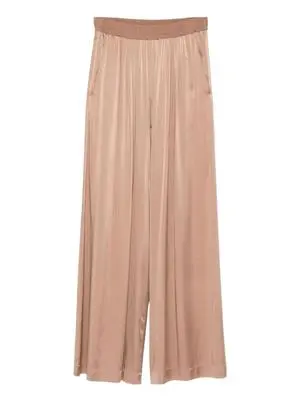 FORTE_FORTE Wide Leg Pleated Trousers - Nude