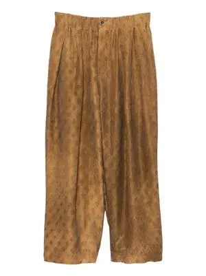 UMA WANG Elastic Waist Casual Pants - Brown