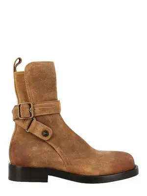 Burberry Buckled Ankle Boots - Brown